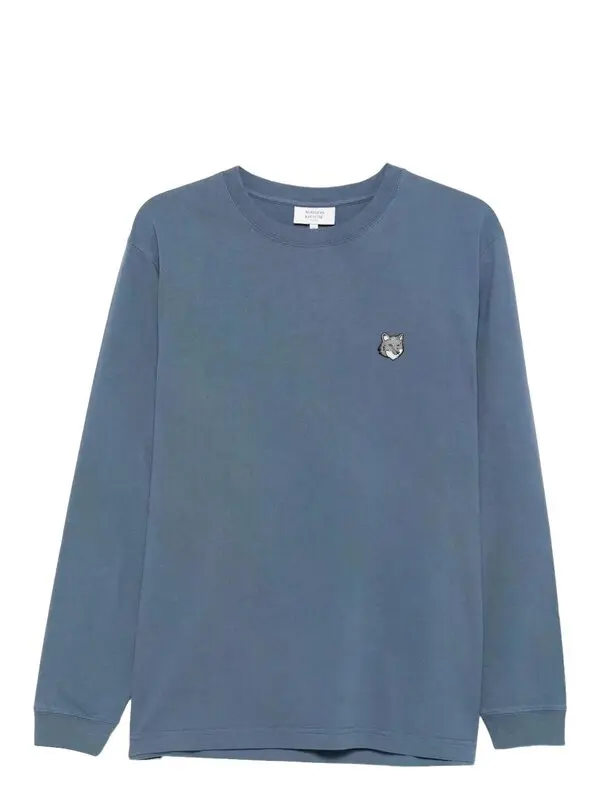 Maison Kitsuné Fox-head Long-sleeve T-shirt - Blue