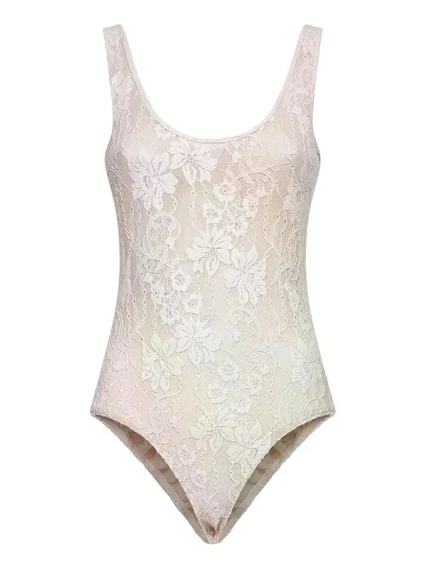 Zimmermann Floral-lace Bodysuit - Lpi Light Pink