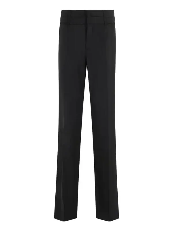 Federica Tosi Wool Straight Leg Pants - Black