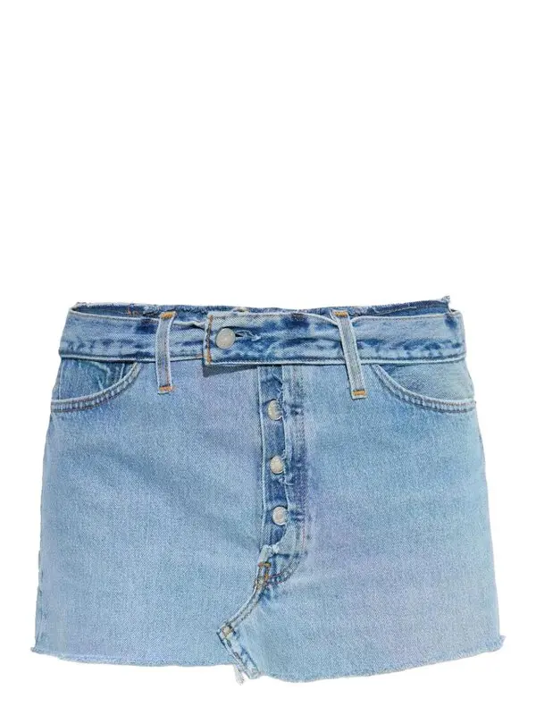 RE/DONE Button-fastening Denim Skirt - Blue