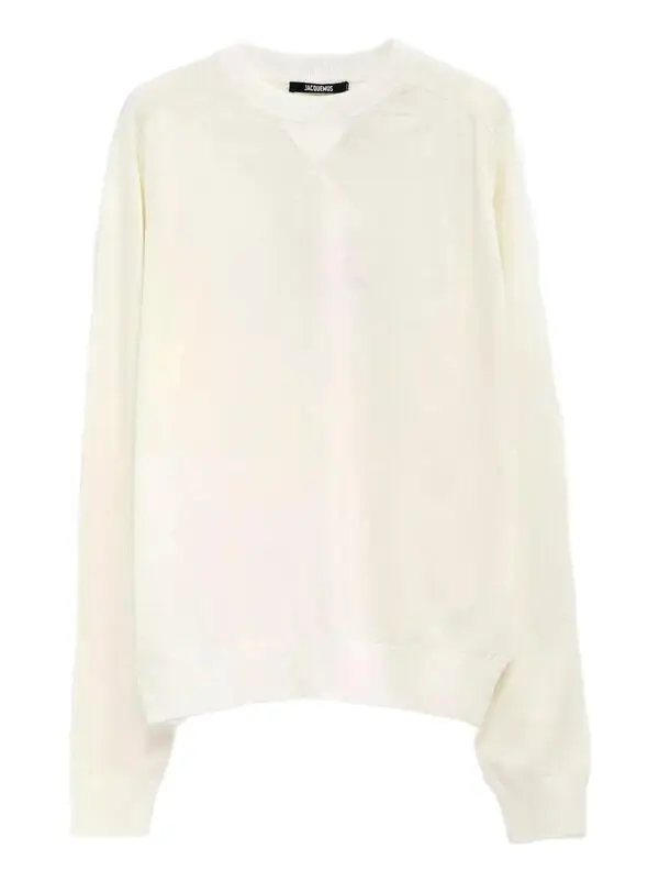 Jacquemus Embroidered Crew Neck Jumper - Neutrals
