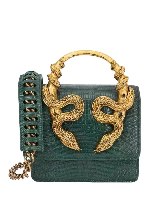 Roberto Cavalli Snake-embellished Tote Bag - Green