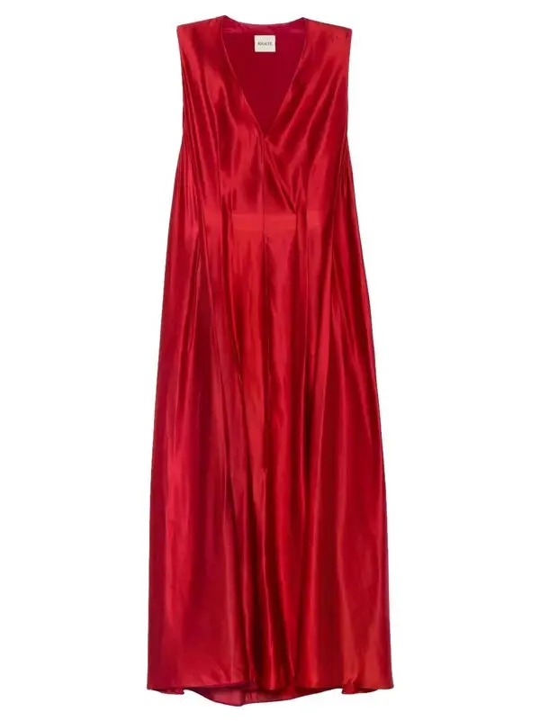Khaite Syd V-neck Dress - Red