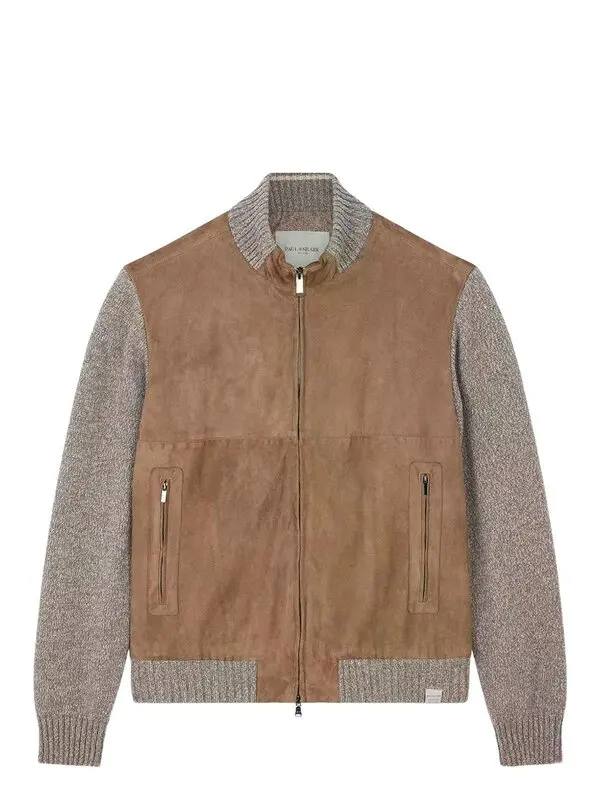 Paul & Shark Suede-panel Jacket - Brown