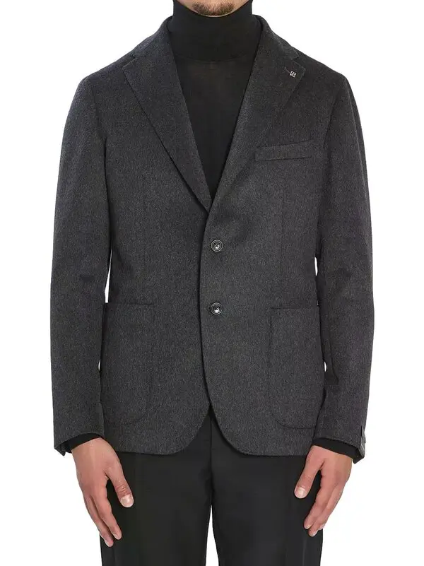 Tagliatore Single-breasted Cashmere Jacket - Grey