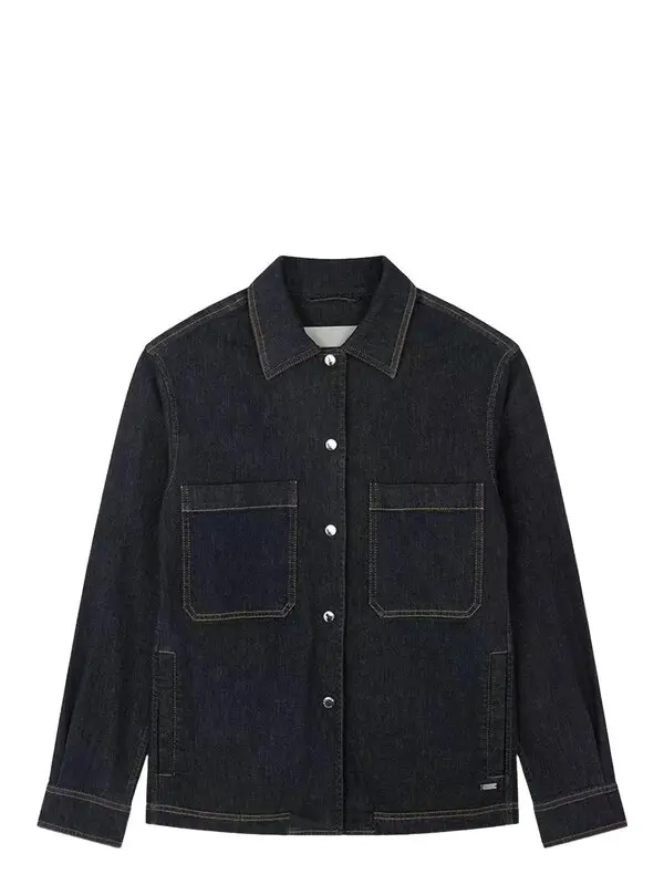 Paul & Shark Denim-effect Stretch Cotton Overshirt - Blue