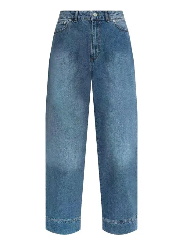 Officine Générale Naoko Wide-leg Cuffed Jeans - Blue