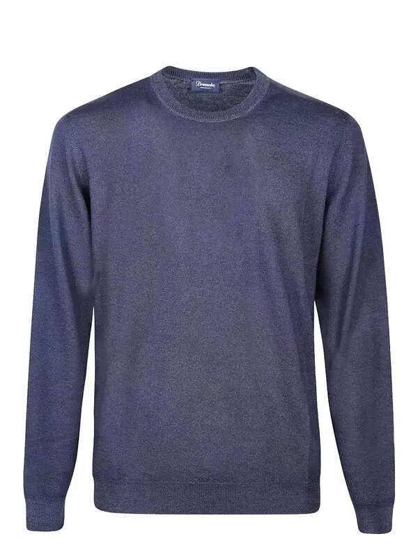 DRUMOHR Crew-neck Wool Sweater - Blue