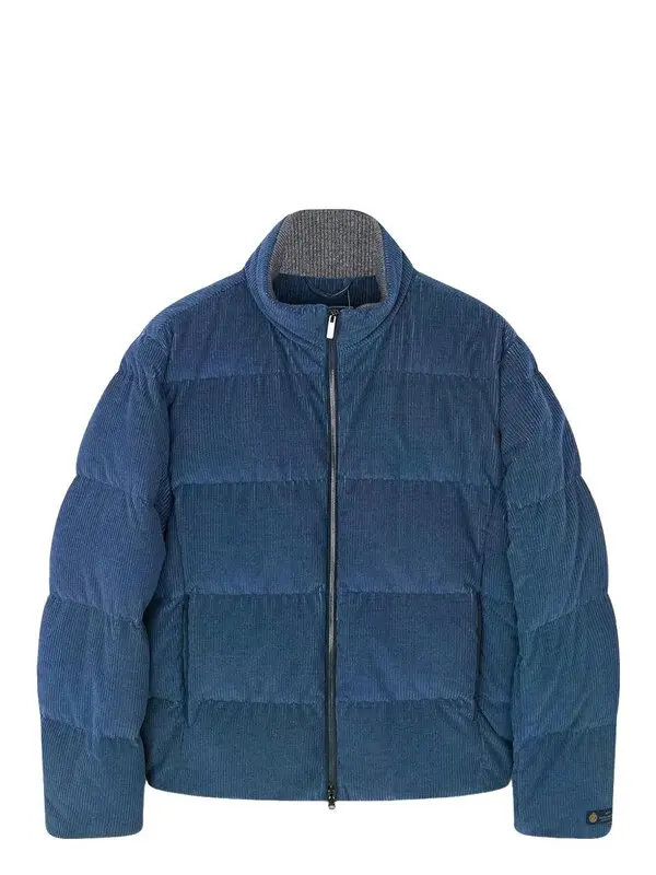 Paul & Shark Corduroy Quilted Down Jacket - Blue