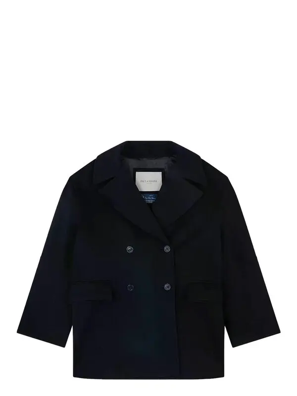 Paul & Shark Double-breasted Cashmere Coat - Blue