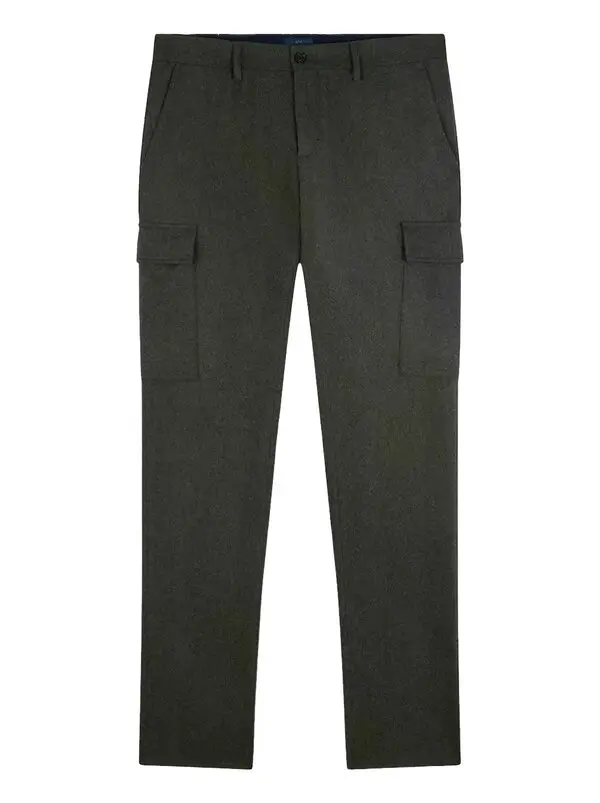 Paul & Shark Wool Blend Cargo Trousers - Green