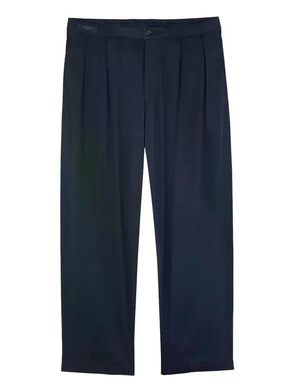 Paul & Shark Pleated Straight-leg Trousers - Blue
