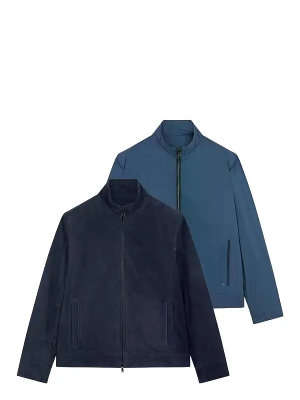 Paul & Shark Reversible Suede Jacket - Blue