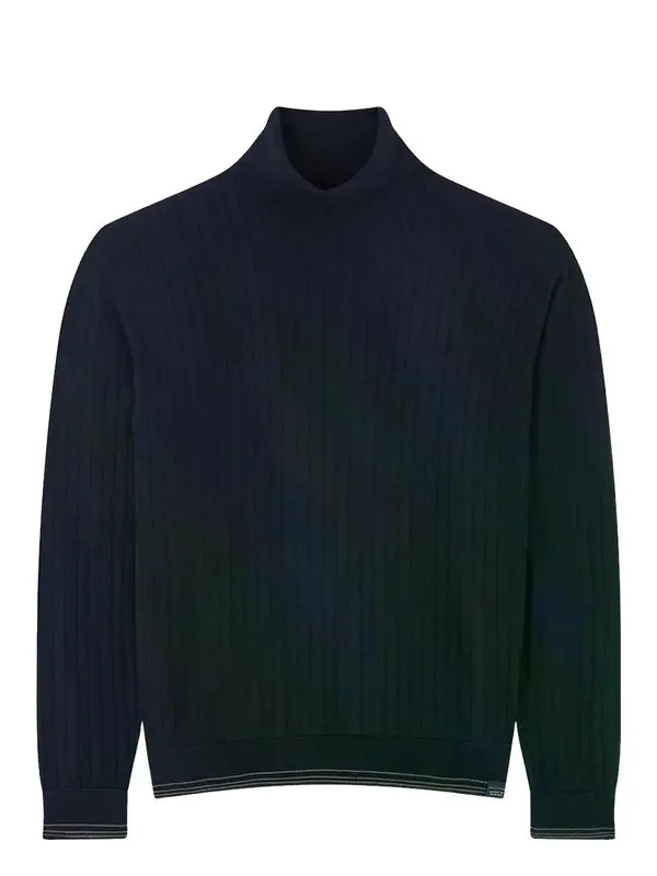 Paul & Shark Rib-knit Turtleneck Sweater - Blue