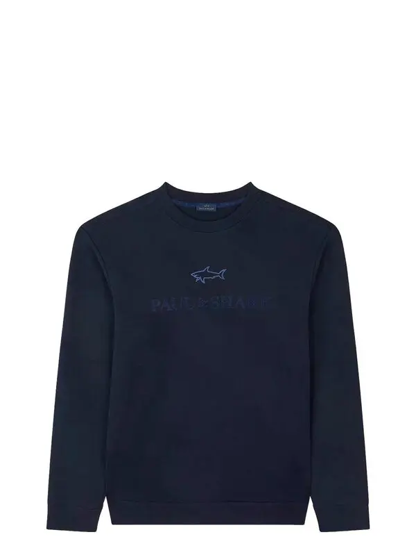 Paul & Shark Logo-embroidered Cotton Sweatshirt - Blue