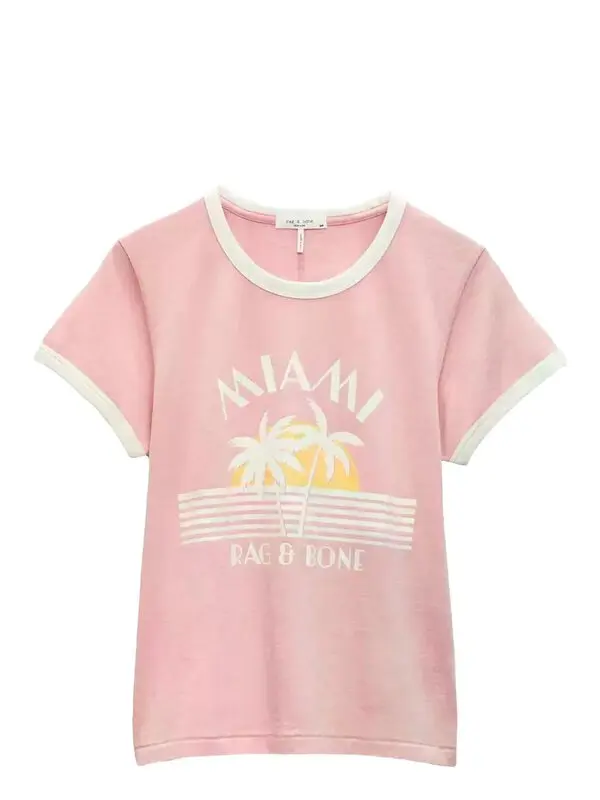 Rag & Bone Graphic-print T-shirt - Pink
