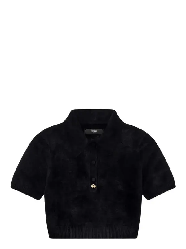 Amiri Short-sleeved Polo Top - Black