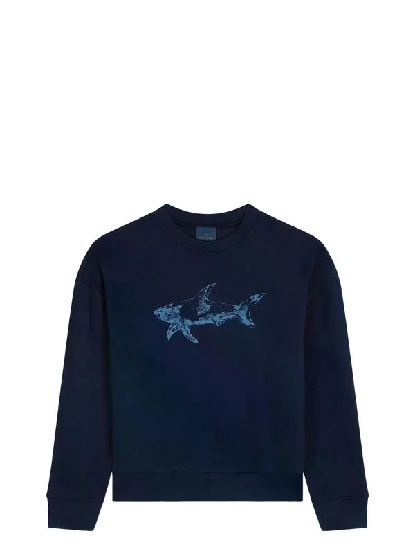 Paul & Shark Shark-print Sweatshirt - Blue