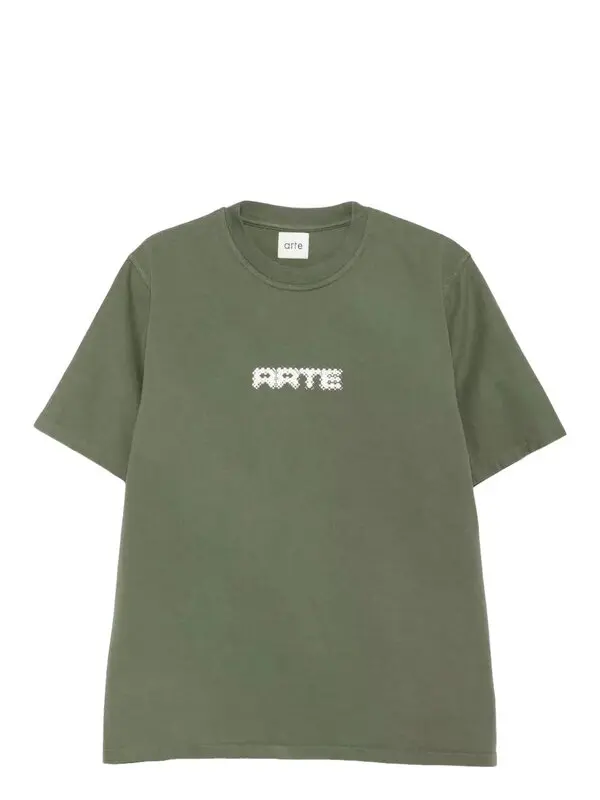 ARTE ANTWERP Pixel-logo T-shirt - Green