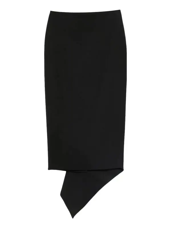 THELATEST Asymmetric Pencil Skirt - Black