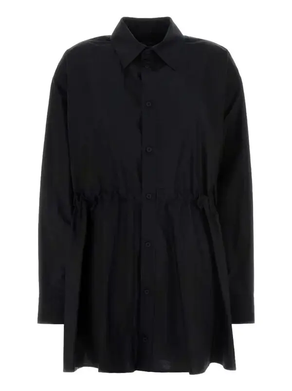 Balenciaga Cotton Shirt Mini Dress - Black