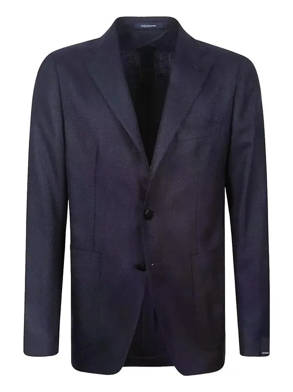 Tagliatore Single-breasted Wool Blazer - Blue