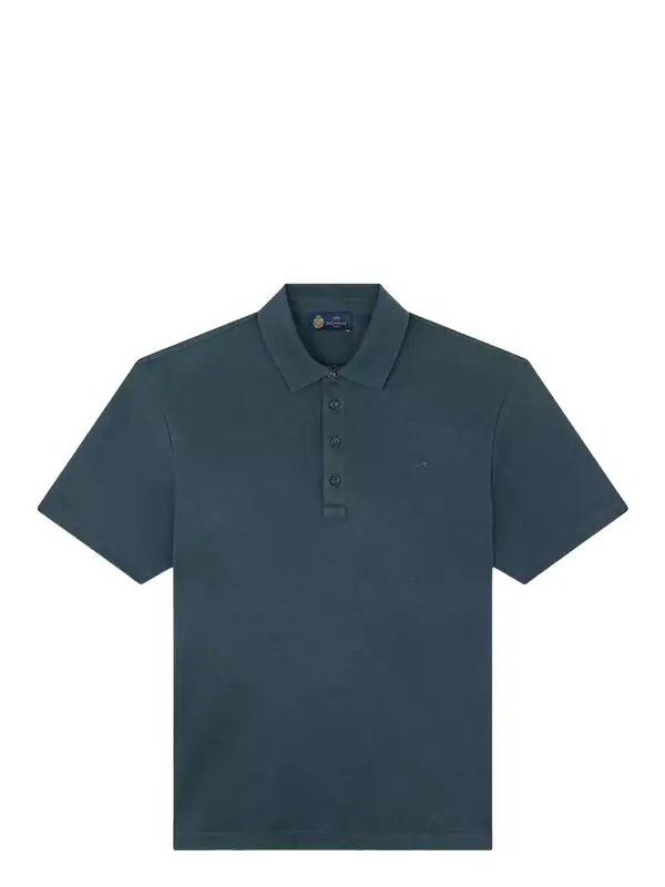 Paul & Shark Embroidered-wave Polo Shirt - Blue