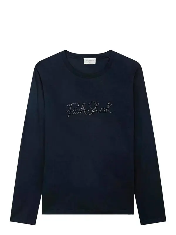 Paul & Shark Logo-studded Long-sleeve T-shirt - Blue
