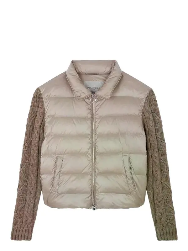 Paul & Shark Cable-knit Padded Jacket - Neutrals