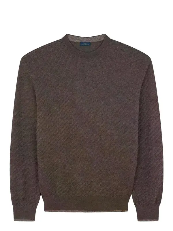 Paul & Shark Crew Neck Wool Sweater - Brown