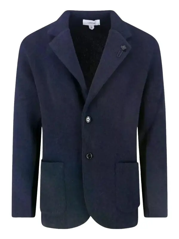 LARDINI Single-breasted Cashmere Blazer - Blue