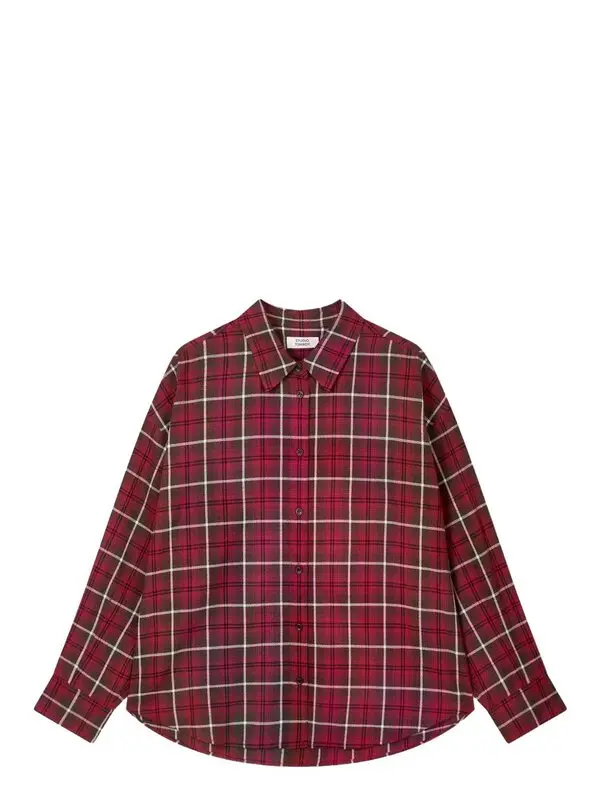 STUDIO TOMBOY Checked Button-down Shirt - Red
