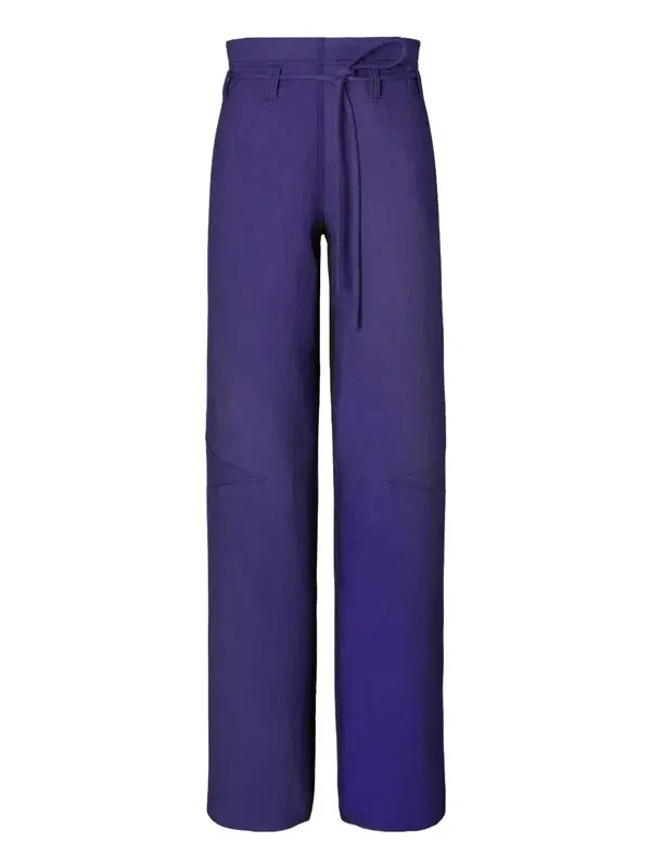 Tory Burch High-waisted Belted Trousers - Purple