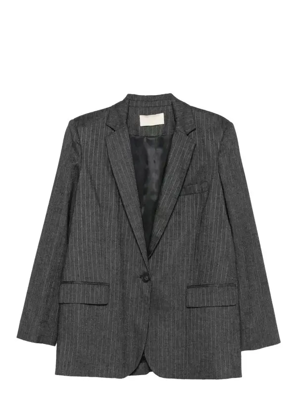 Vanessa Bruno Pinstripe Single-breasted Blazer - Grey