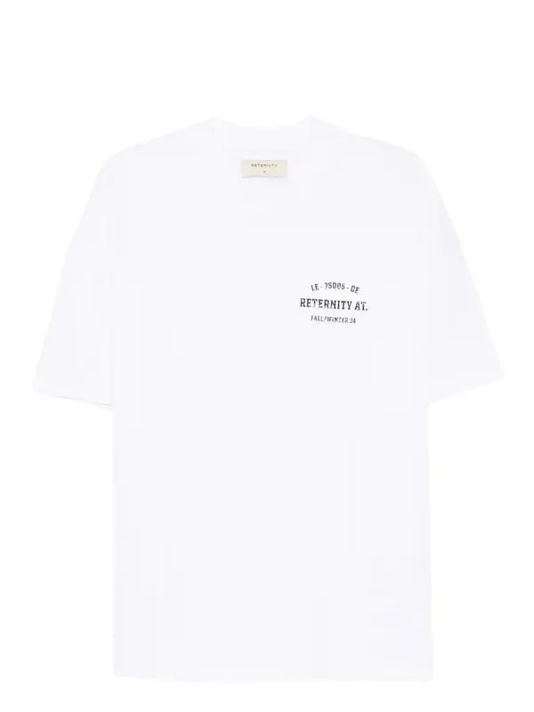 RETERNITY Crew-neck Cotton T-shirt - White