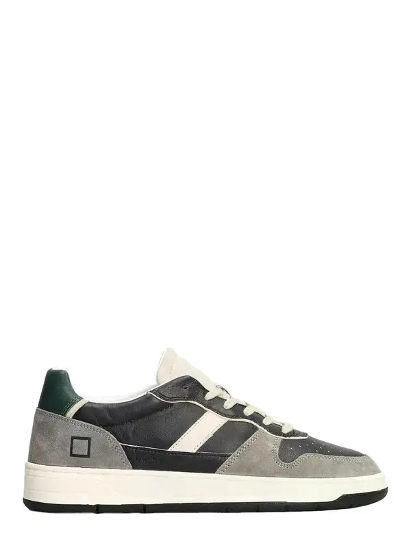 D.a.t.e. Leather Suede-panel Sneakers - Grey