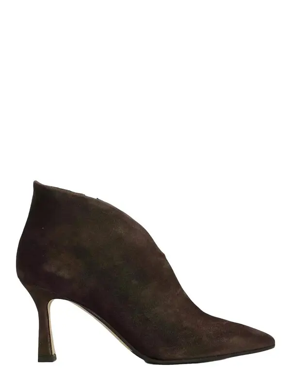 JULIE DEE Pointed-toe Leather Boots - Brown