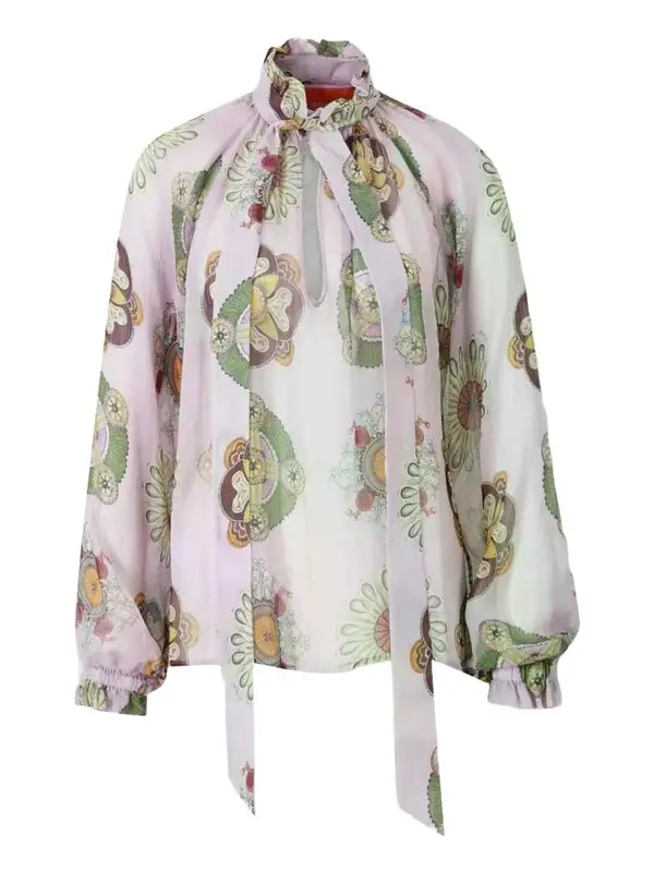 La DoubleJ Floral-print Blouse - Purple