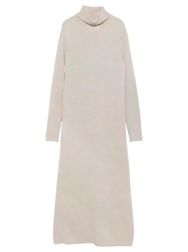 LISA YANG Turtleneck Midi Dress - Neutrals