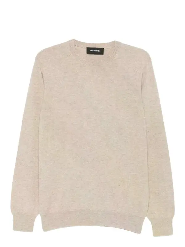 YVES SALOMON Cashmere Crew-neck Sweater - Neutrals