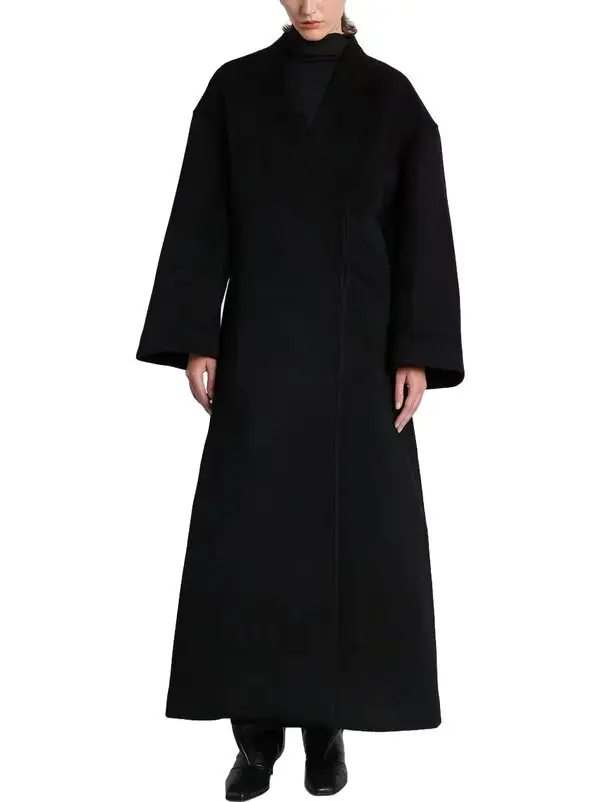 ENTIRE STUDIOS Wrap-front Double-breasted Maxi Coat - Black
