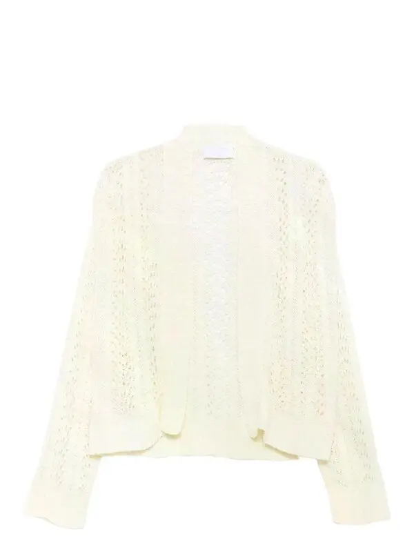 DANIELE FIESOLI Open-front Lace-knit Cardigan - Neutrals