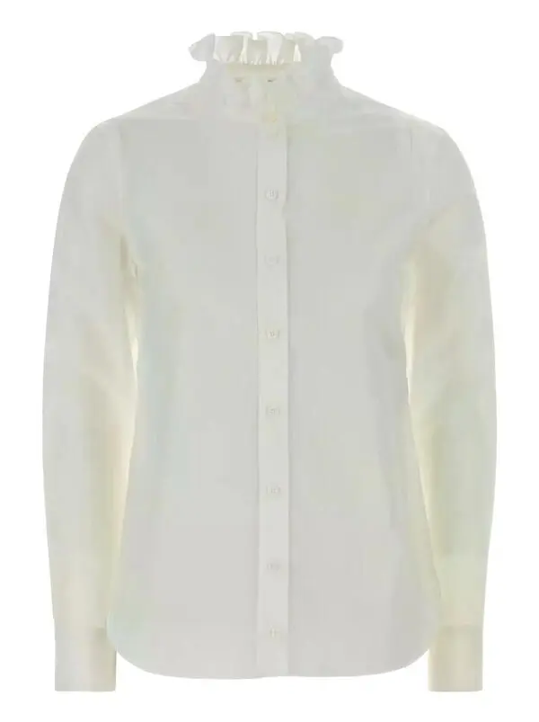 Alexander McQueen Ruffle-collar Shirt - White
