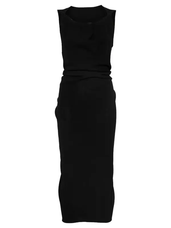 STEPHAN JANSON Draped Midi Dress - Black