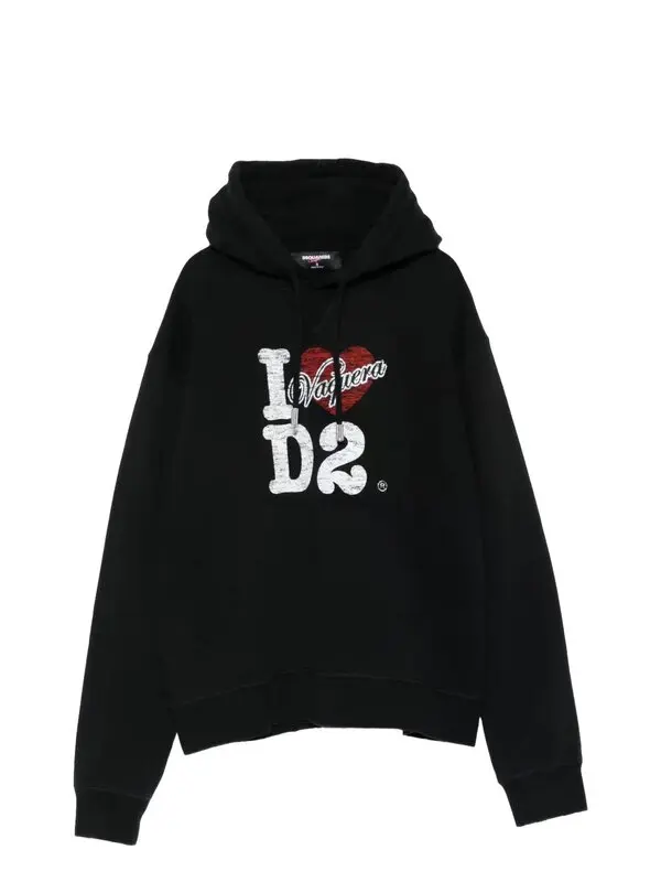Dsquared2 Logo-print Hoodie - Black