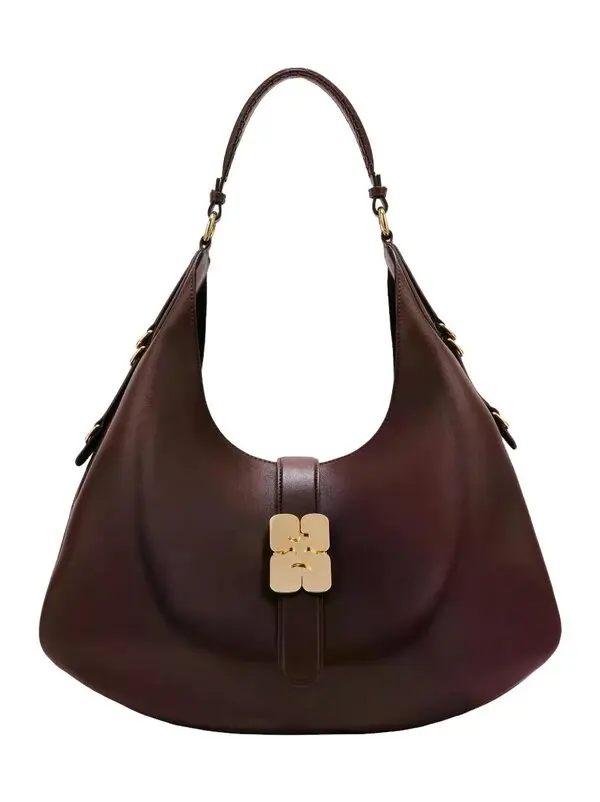GANNI Large Kat Tote Bag - Brown