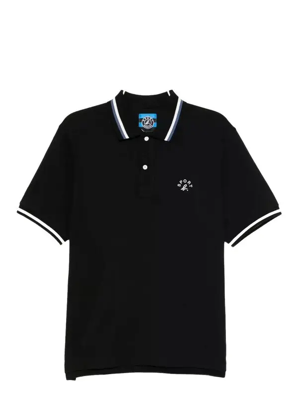 SPORT B. BY AGNÈS B. Logo-embroidered Polo Shirt - Black