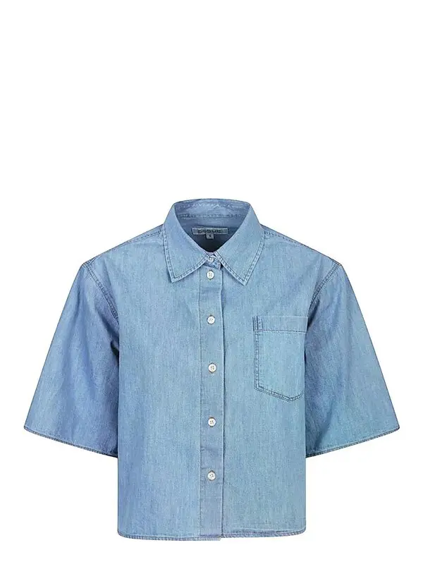 SOSUE Chest-pocket Short-sleeve Shirt - Blue