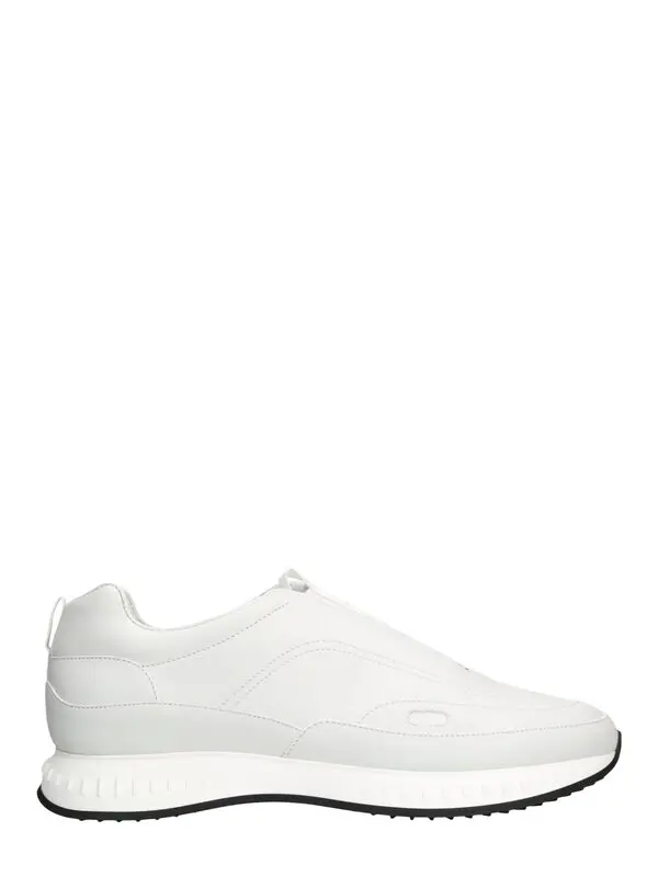 John Lobb Leather Stream Elastic Sneakers - White