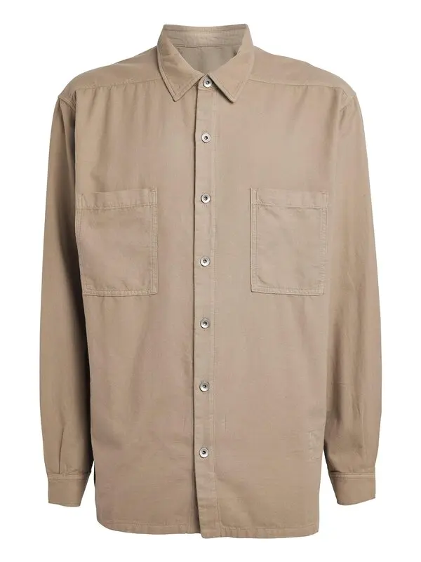 Rick Owens Organic Cotton Jumbo Overshirt - Beige